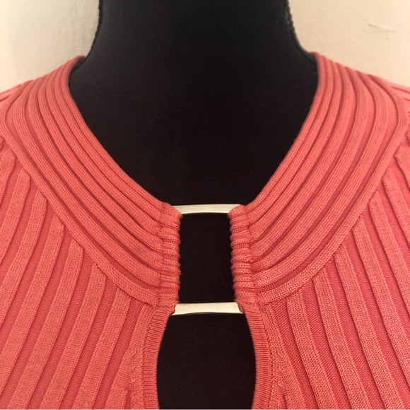 INC International Concepts | Sweaters | Pink Ribbed Silver Buckle ...
